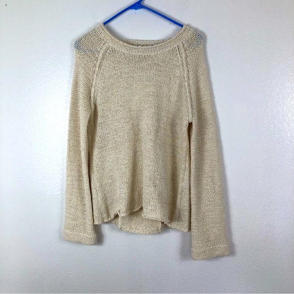 Elan | Sweaters | Elan Sw572 Neutral Casual White Ivory Open Back ...
